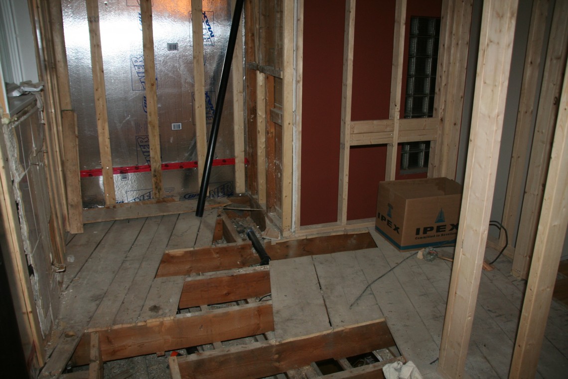 Salle de bain étage, rénovation maison unifamiliale, Montréal Ahuntsic ...